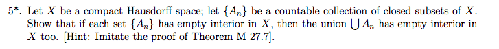 Solved 5* Let X be a compact Hausdorff space; let {An} be a | Chegg.com
