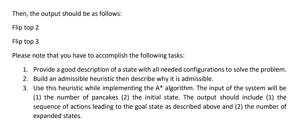 Pancake Problem and A* The pancake problem is the | Chegg.com
