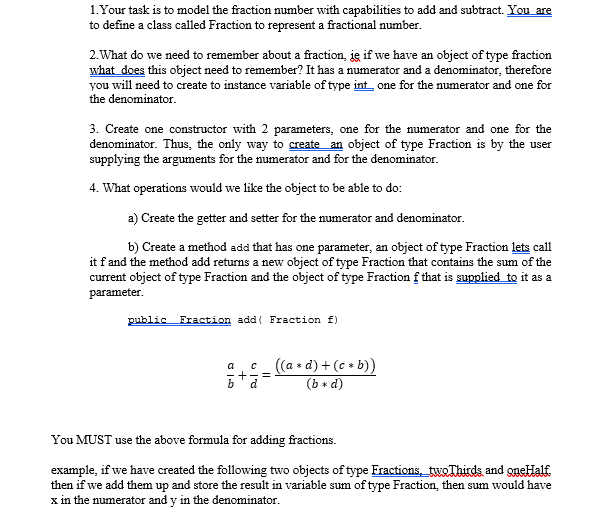 Solved 1. Your task is to model the fraction number with | Chegg.com