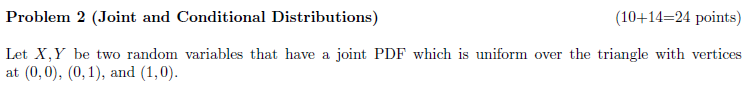 Solved Problem 2 (Joint and Conditional Distributions) | Chegg.com
