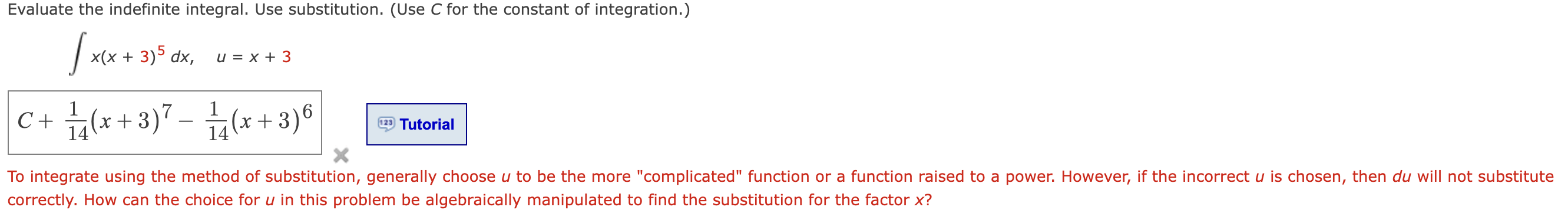 Solved Evaluate the indefinite integral. Use substitution. | Chegg.com