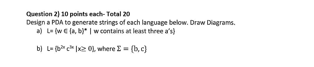 Solved Please Answer The Following Theory Of Computation 7506