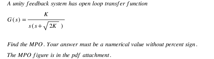 Solved Based on the question posted, find the MPO and answer | Chegg.com