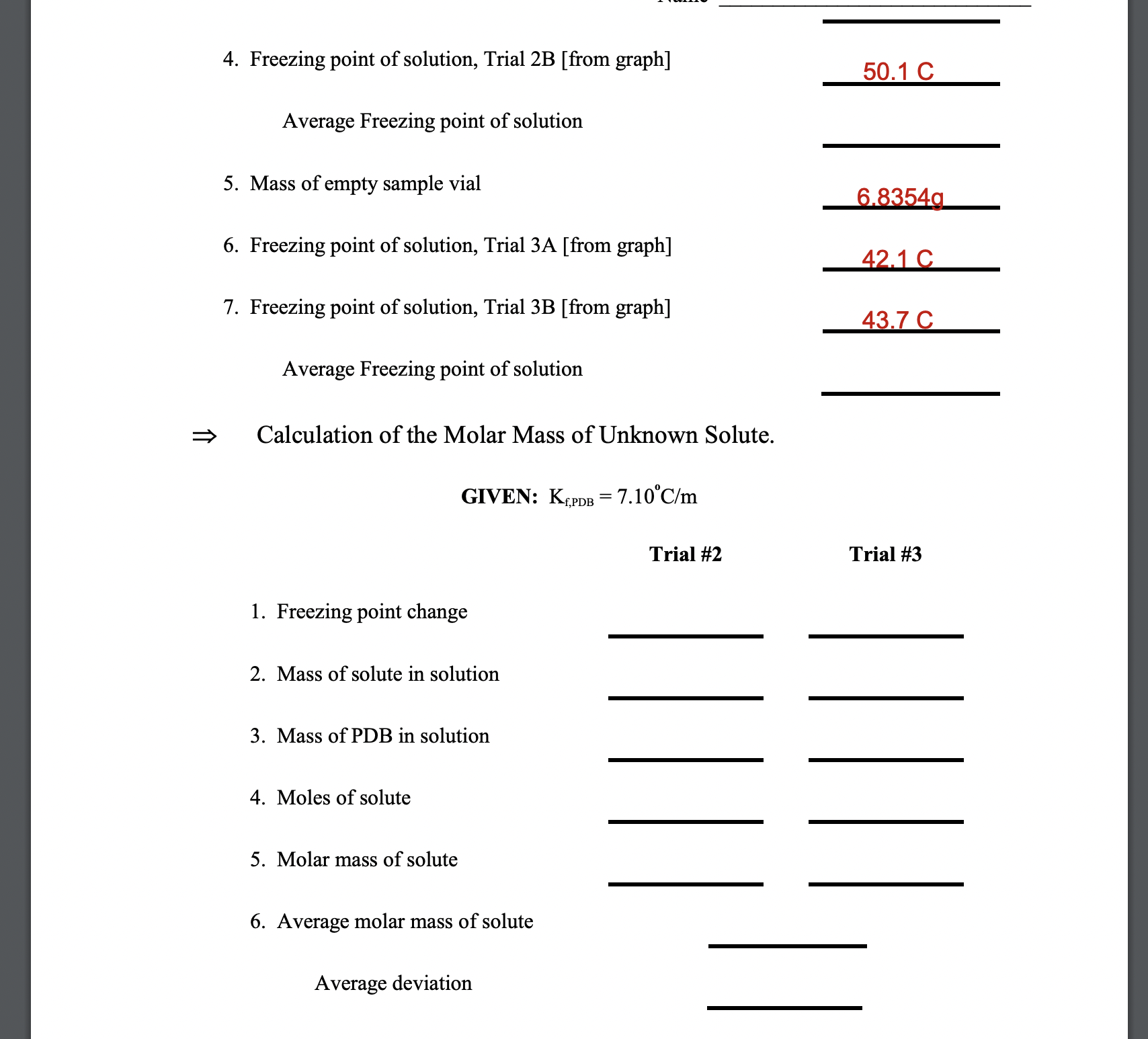 Solved RECORD ALL DATA IN INK. SHOW COMPLETE "SET-UPS" (and | Chegg.com