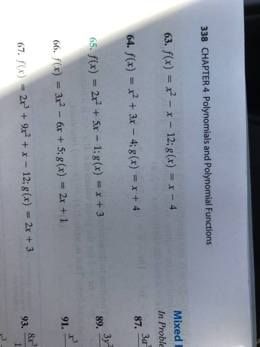 338 CHAPTER 4 Polynomials and Polynomial Functions | Chegg.com