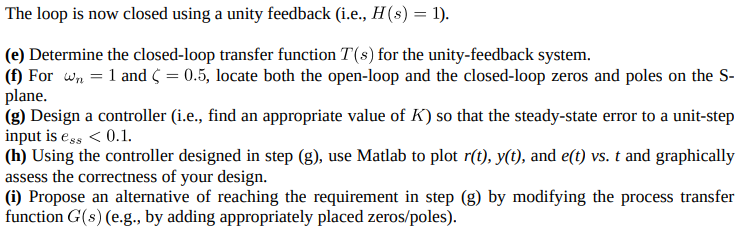 Solved The transfer function for a second-order process can | Chegg.com