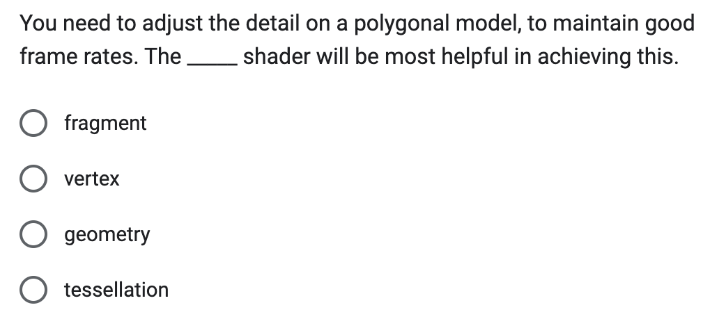 Solved The purpose of the fragment shader on a GPU is to | Chegg.com