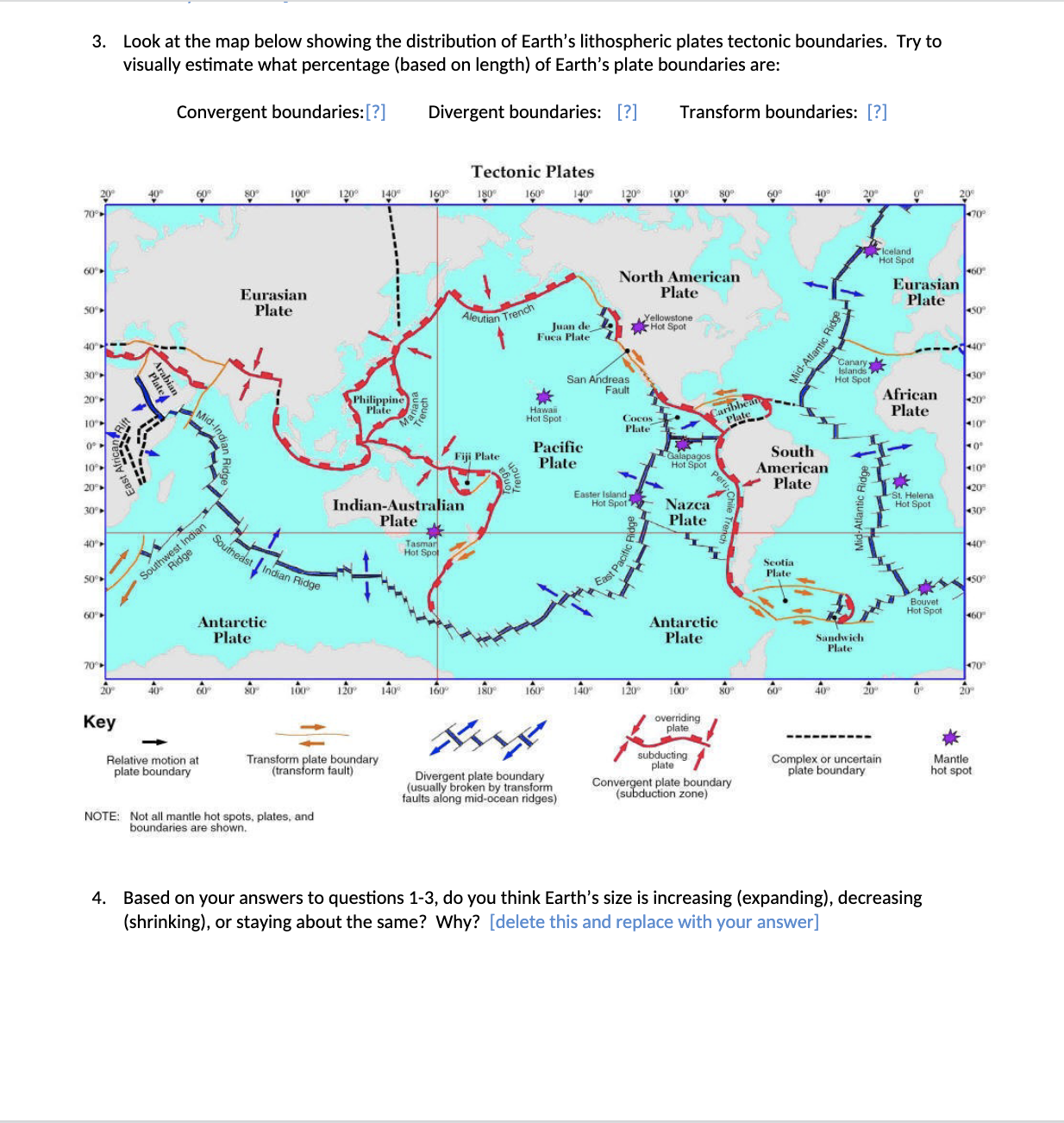 Solved 3. Look at the map below showing the distribution of | Chegg.com