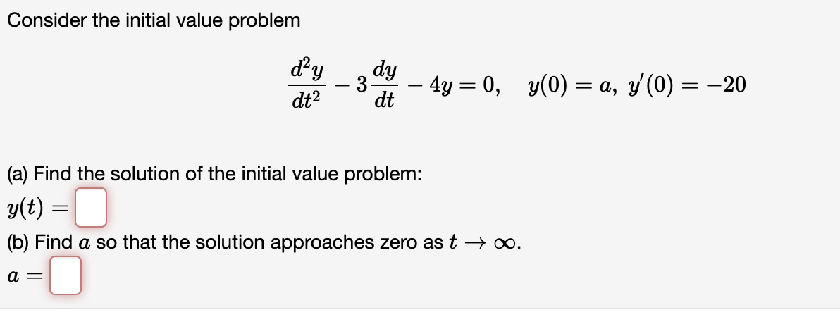 Solved Consider the initial value problem | Chegg.com