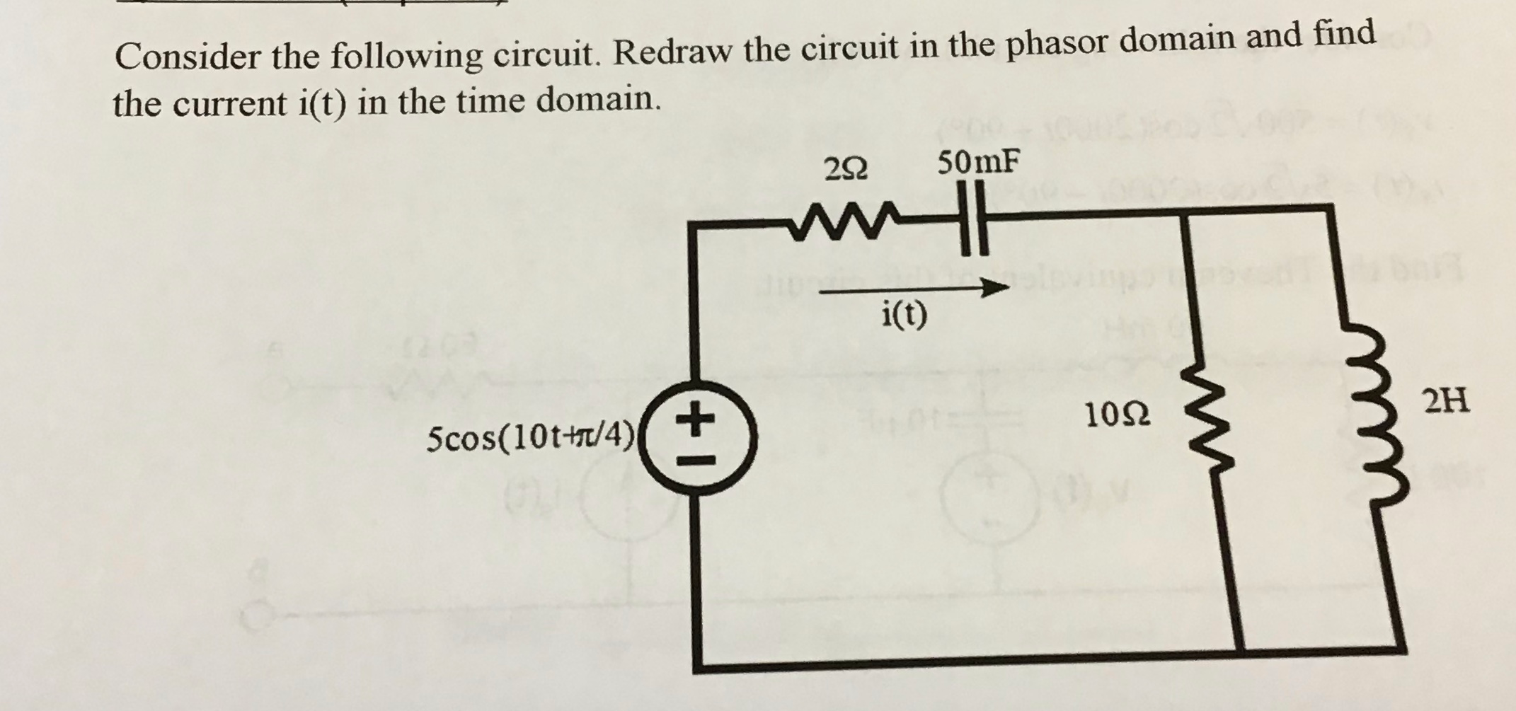 Solved Consider the following circuit. Redraw the circuit in | Chegg.com