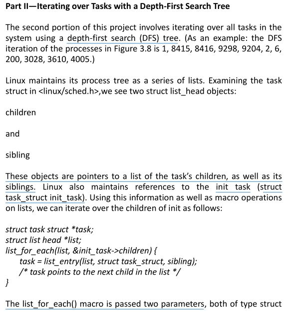 Linux Kernel Module for Listing Tasks In this | Chegg.com