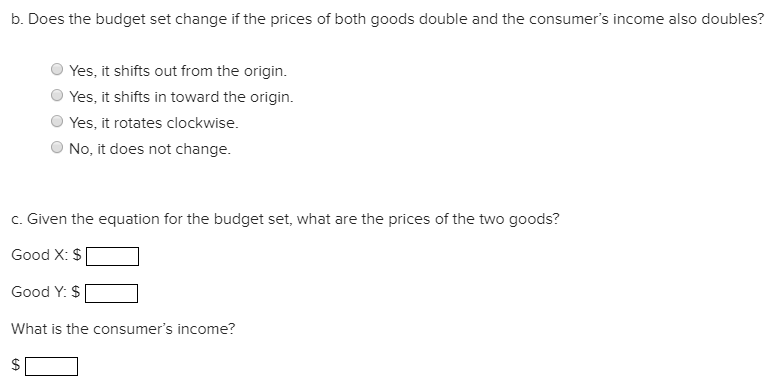Solved A consumer's budget set for two goods (X and Y is 400 | Chegg.com