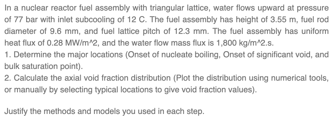 Solved In a nuclear reactor fuel assembly with triangular | Chegg.com
