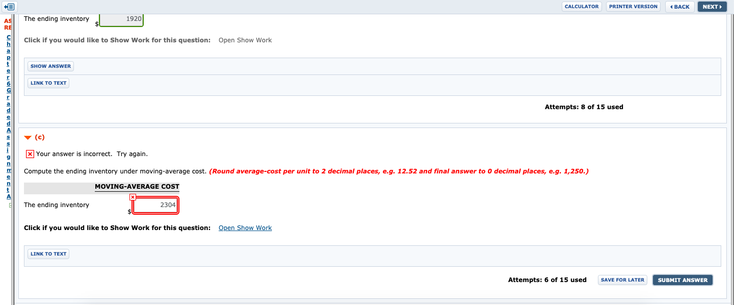 Solved Olca Exercise 6-16 (Part Level Submission) Bufford | Chegg.com
