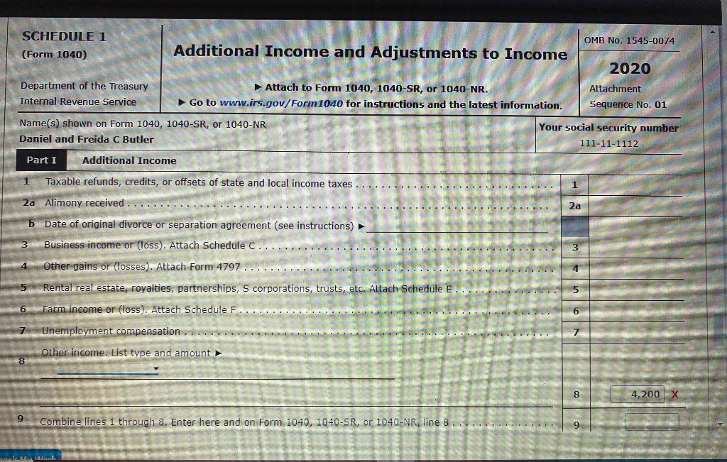 Solved Daniel B. Butler and his spouse Freida C. Butler file | Chegg.com