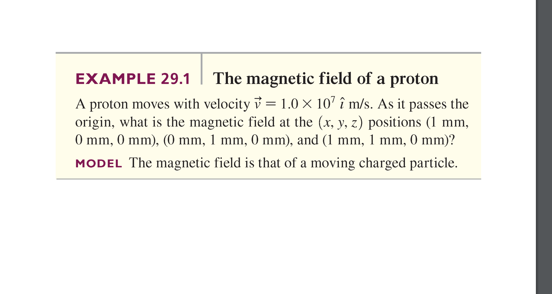 EXAMPLE 29.1 The magnetic field of a proton A proton | Chegg.com