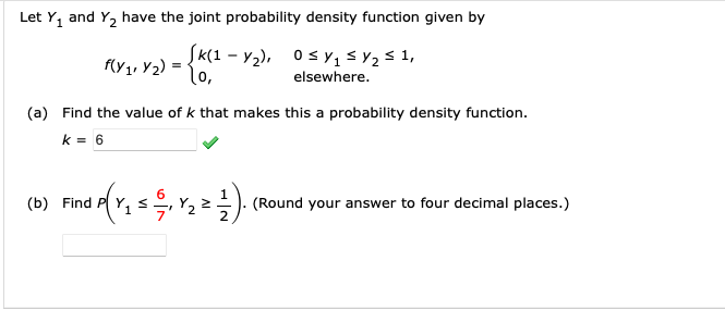 Solved Let Y1 and Y2 have the joint probability density | Chegg.com