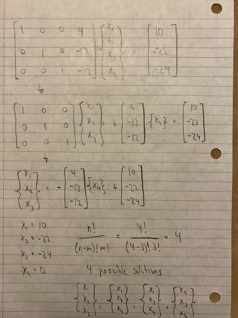 Solved Hello. I have solved this matrix using pivot | Chegg.com