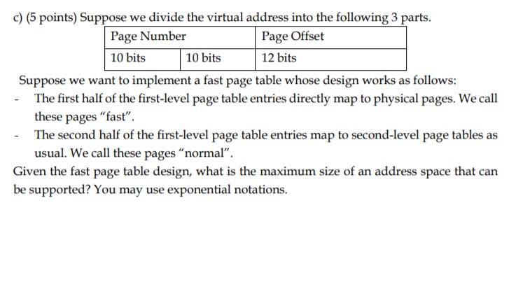 Solved 4.4 (17 points) Consider a system with 32-bit virtual | Chegg.com