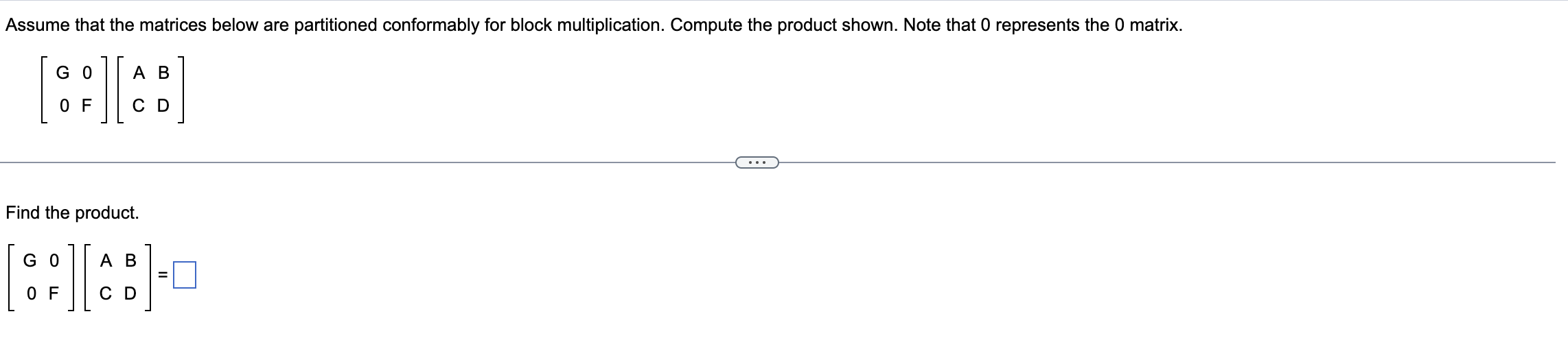 Solved [G00F][ACBD] Find the product. [G00F][ACBD]= | Chegg.com