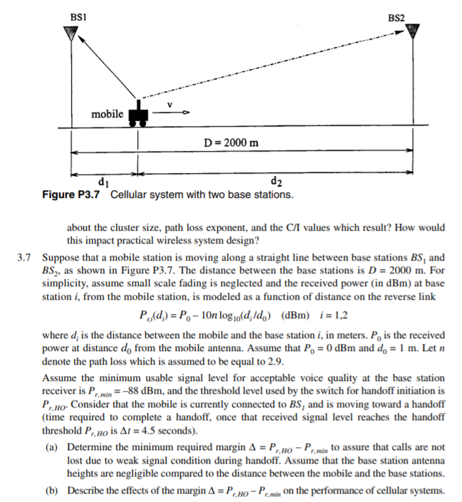 Solved Suppose that a mobile base station is moving along a | Chegg.com