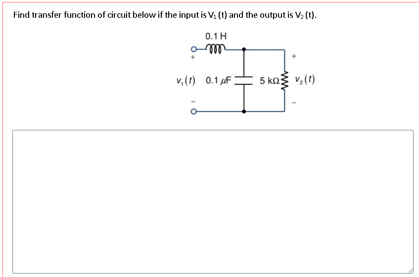 Solved Find transfer function of circuit below if the input | Chegg.com ...