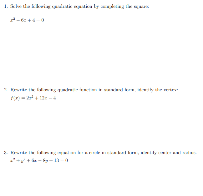 Solved Please Show the work for all 5 questions thank you | Chegg.com