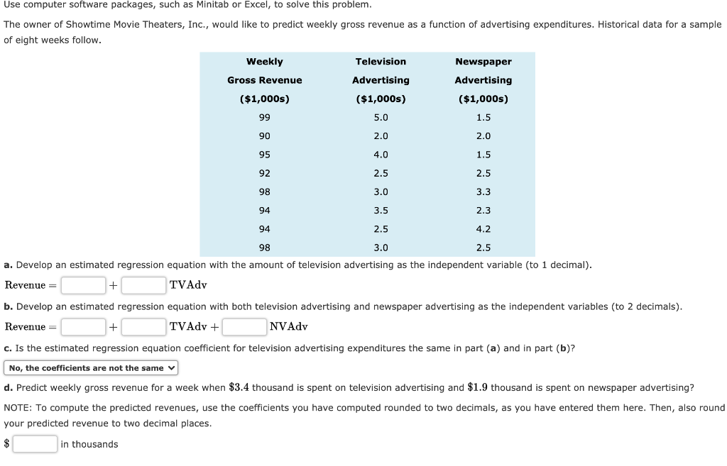 Solved Use computer software packages, such as Minitab or | Chegg.com