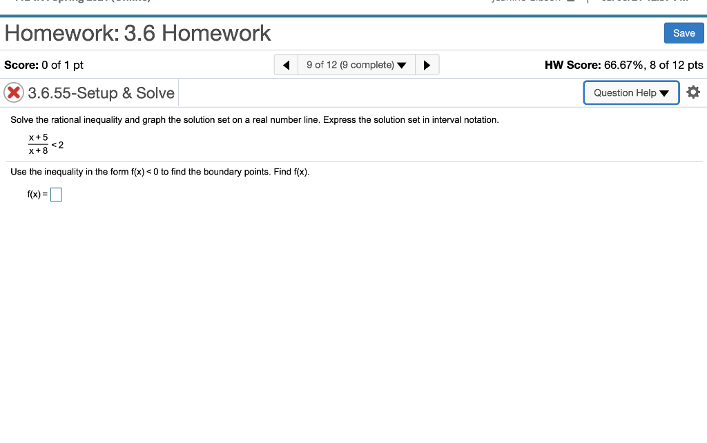 Solved Homework 3 6 Homework Save Score 0 Of 1 Pt 9 Of 12
