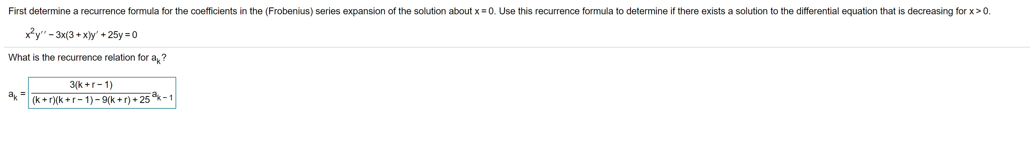Solved First Determine A Recurrence Formula For The
