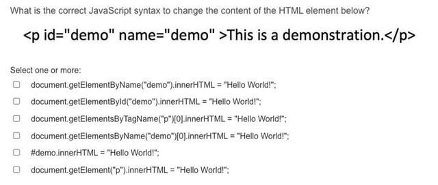 Solved What is the correct JavaScript syntax to change the | Chegg.com