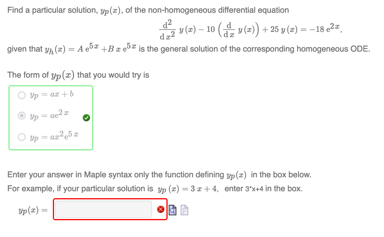 Solved Find a particular solution, yp(s), of the | Chegg.com | Chegg.com
