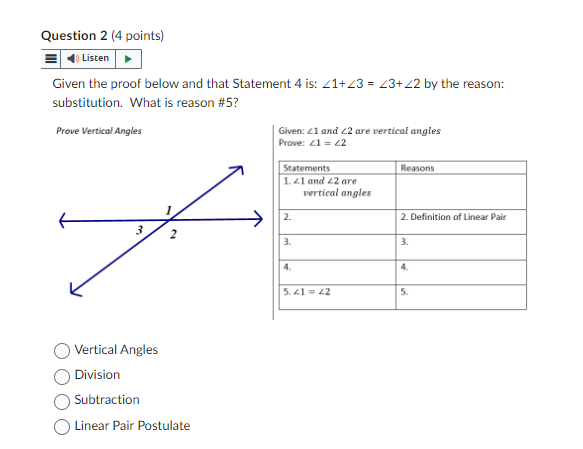 Solved If the reason for #3 is Corresponding Angles, what | Chegg.com