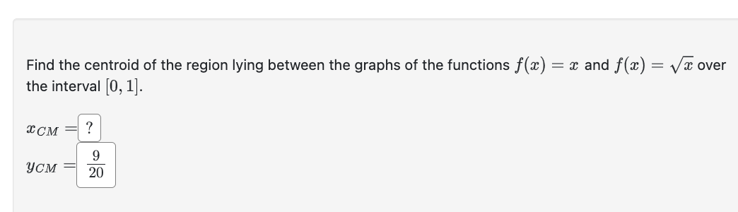 Solved Find the centroid of the region lying between the | Chegg.com