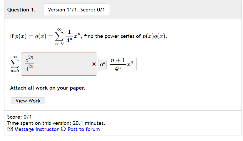 If p(x)=q(x)=∑n=0∞14nxn, ﻿find the power series of | Chegg.com