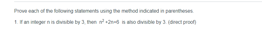 Solved Prove each of the following statements using the | Chegg.com
