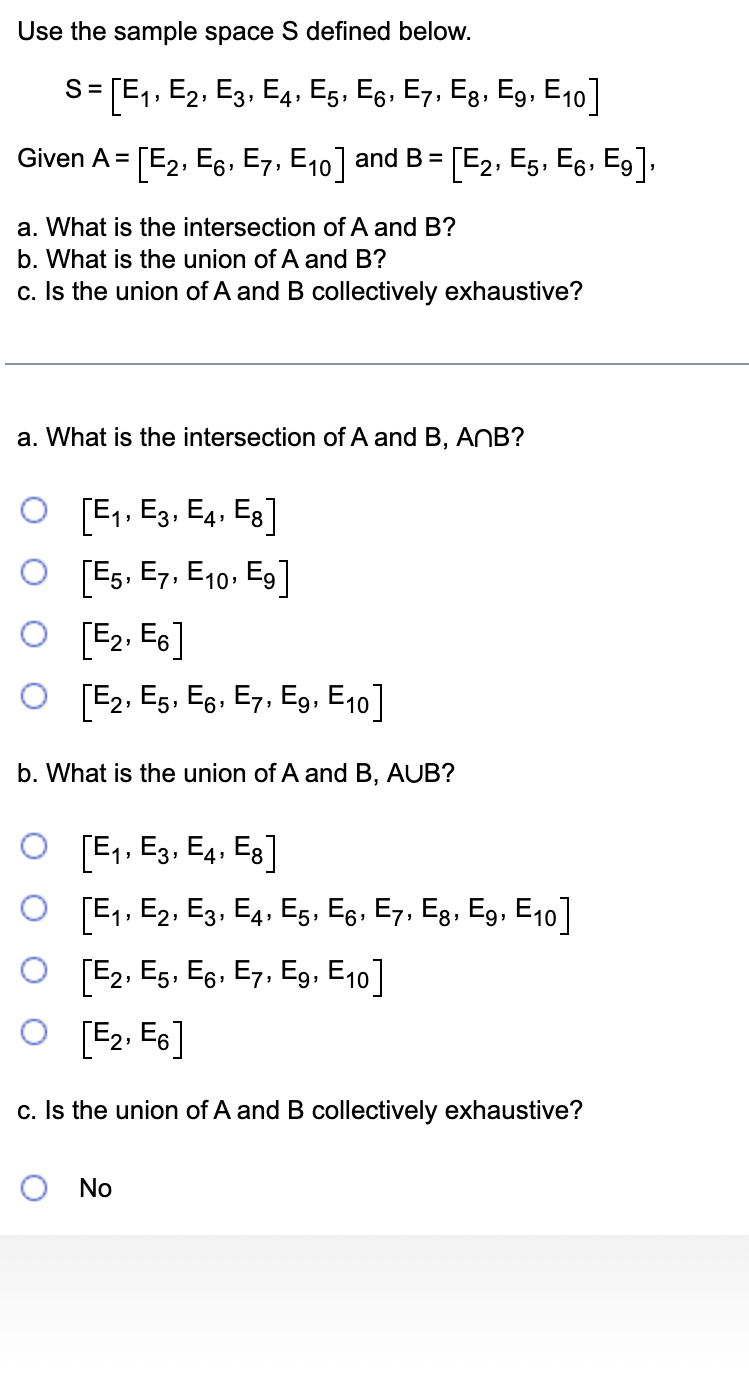 Solved Use the sample space S defined below. | Chegg.com