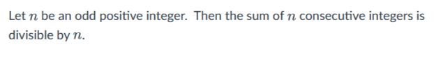 Solved Let n be an odd positive integer. Then the sum of n | Chegg.com