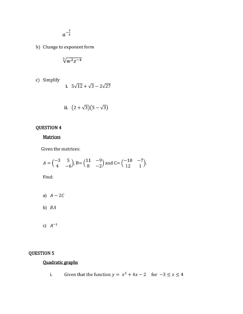 Solved END OF SEMESTER ASSESSMENT-COLLEGE ALGEBRA QUESTION 1 | Chegg.com