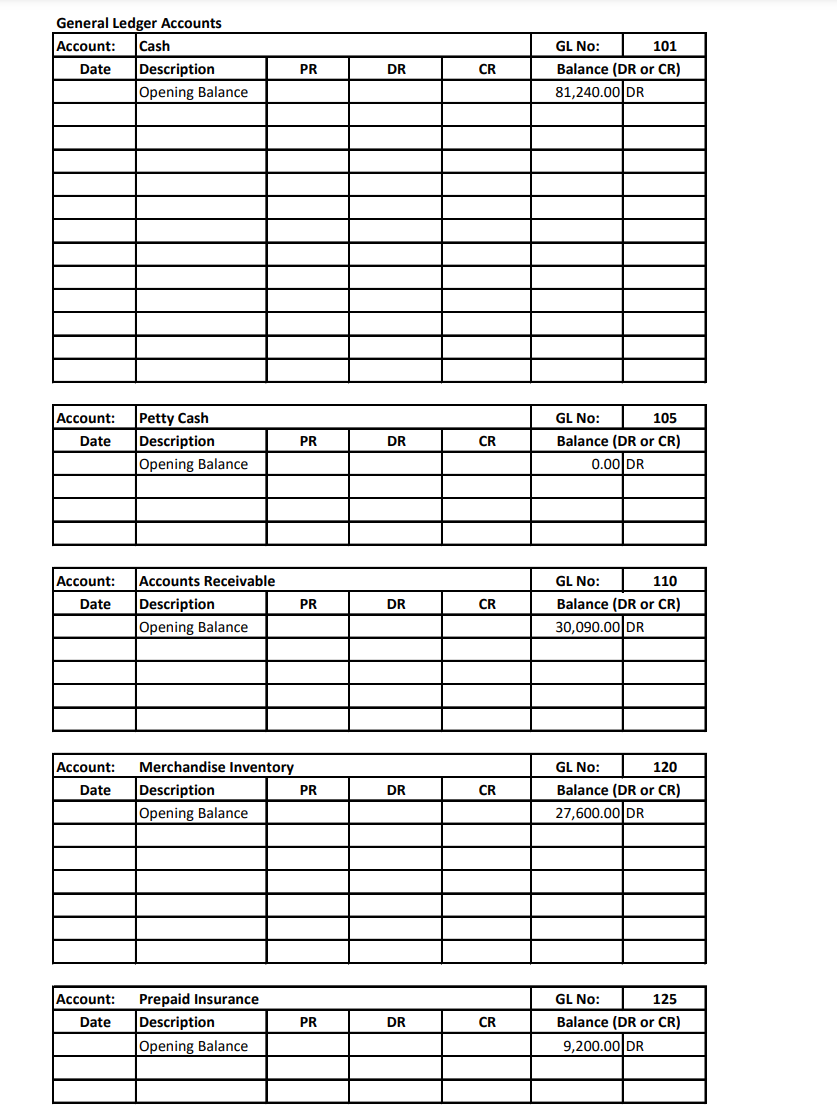 Solved I need answers for all of the General Journals, | Chegg.com