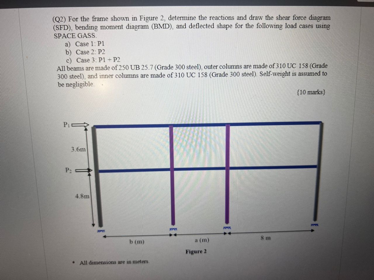 Solved Help me solve with spacegass thankss. a=4, ﻿b=5, | Chegg.com