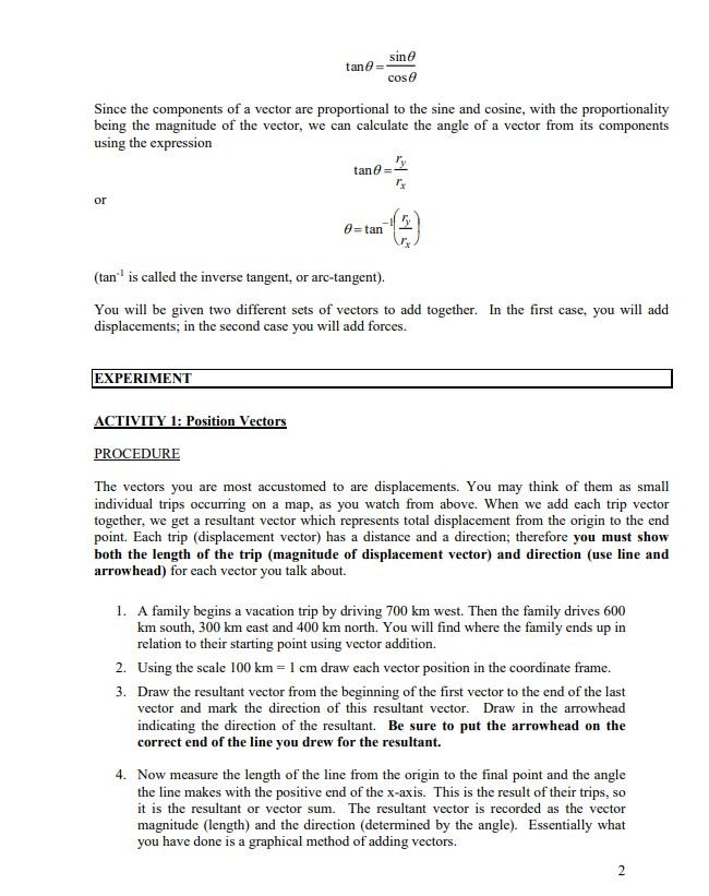 Solved Lab 5 - Vector Addition and Static Equilibrium | Chegg.com