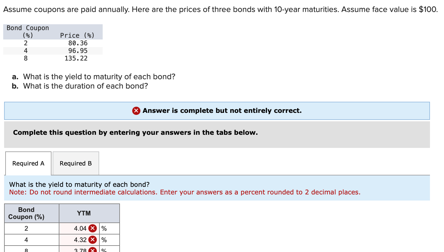 Solved a. What is the yield to maturity of each bond? b. | Chegg.com