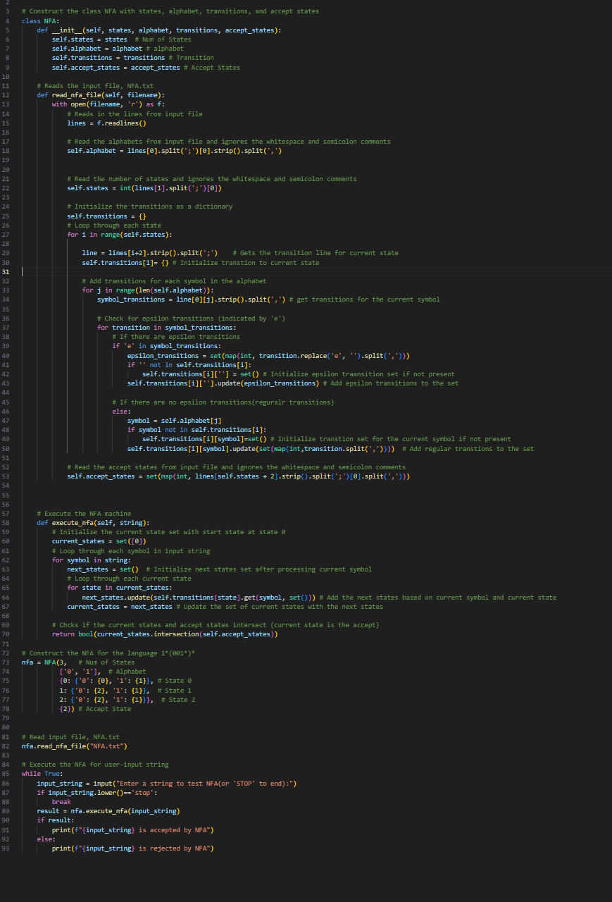 Solved Nfa Python Implementation I Need Help Getting String 