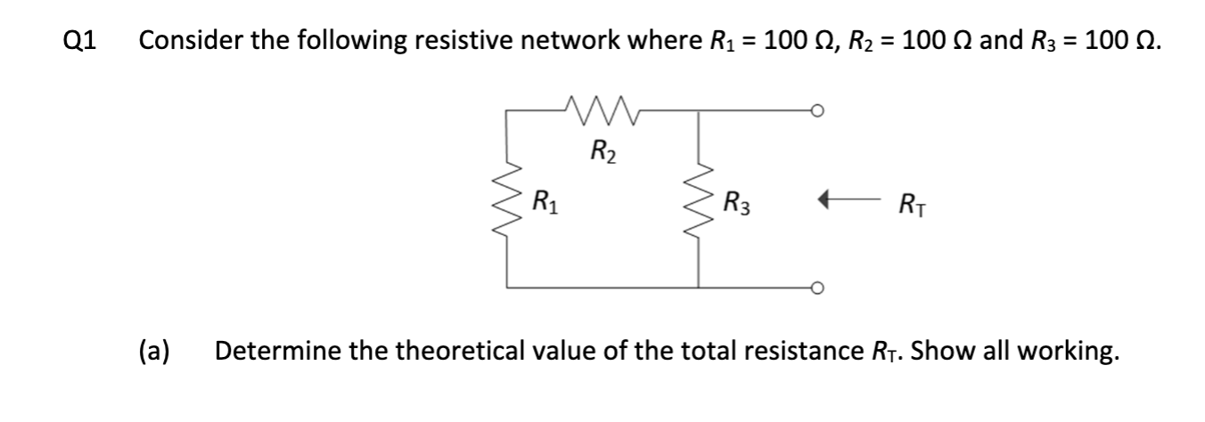 Solved Q1 ﻿Consider the following resistive network where | Chegg.com