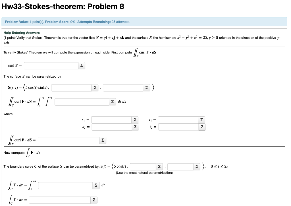 Solved Hw33-Stokes-theorem: Problem 8 Problem Value: 1 | Chegg.com