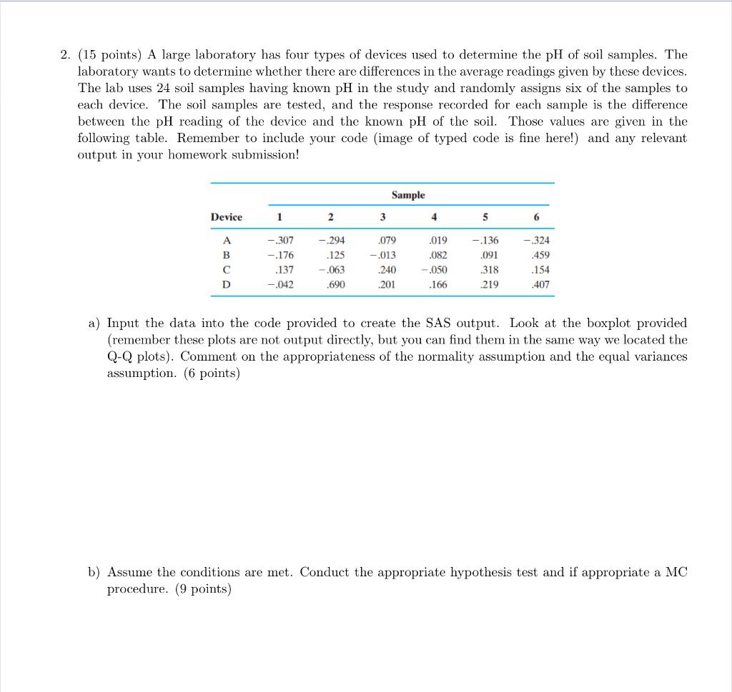 Solved 2. (15 points) A large laboratory has four types of | Chegg.com