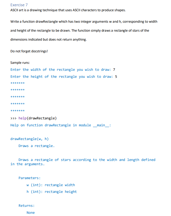 Solved Exercise 7 ASCII art is a drawing technique that uses | Chegg.com