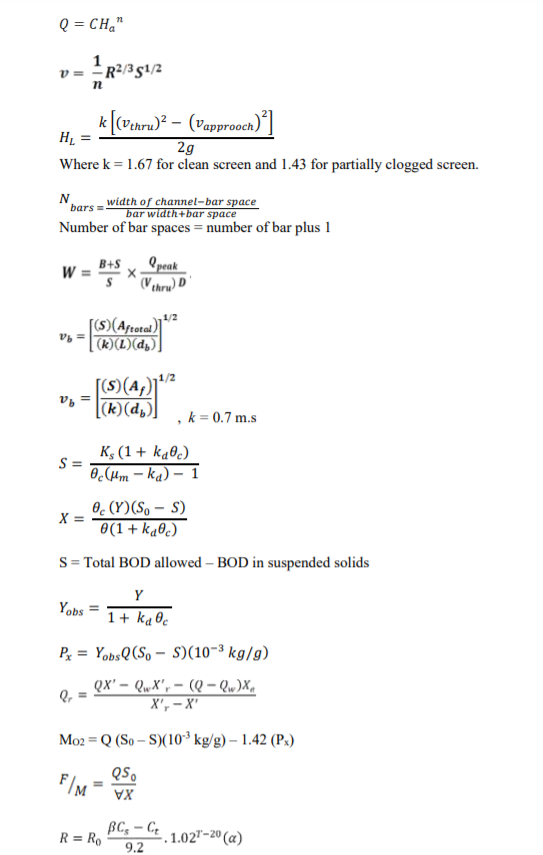 Solved The population equivalent (PE) of UNITEN wastewater | Chegg.com