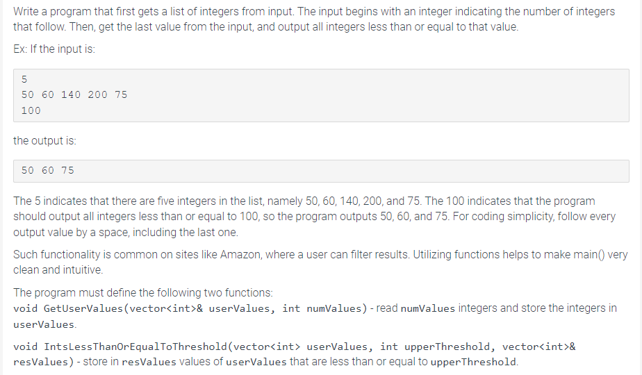 Solved please include the following functionsThe program | Chegg.com
